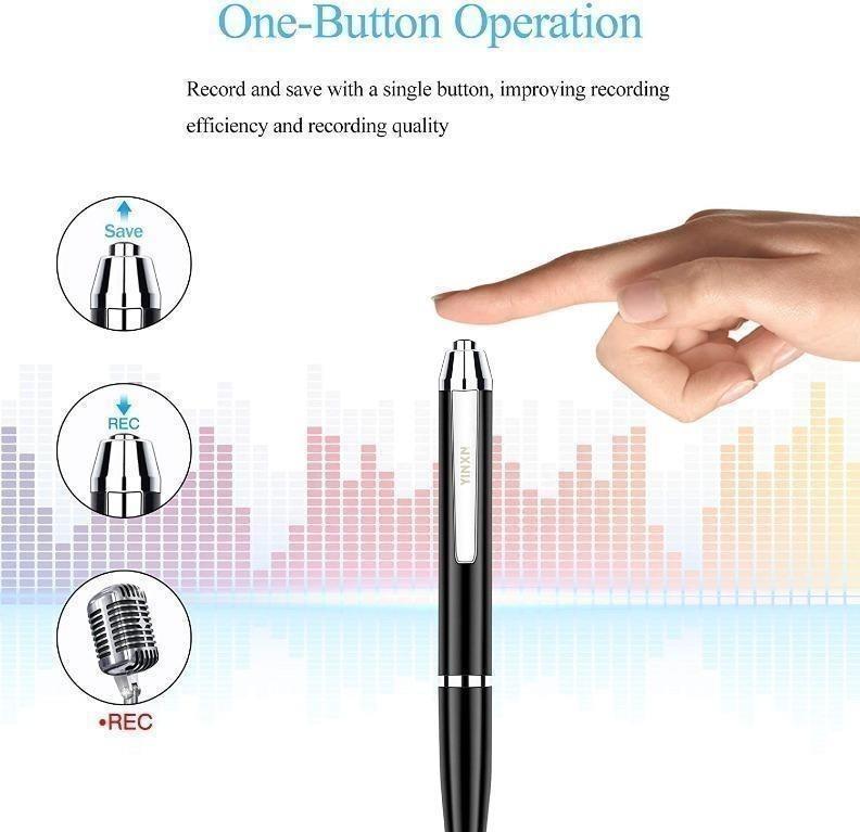 Portable Spy Pen Voice Recorder With built in 6GB Mini Voice Activated ...