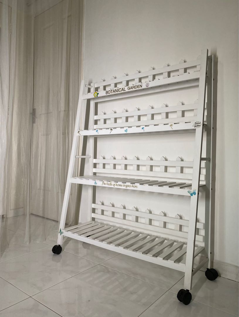 Movable potted plants rack, Furniture & Home Living, Gardening ...