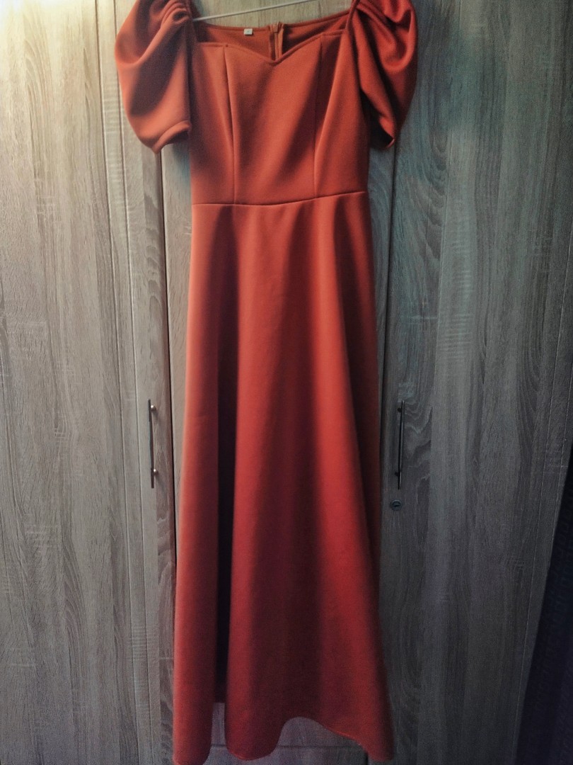 Rust/Burnt Orange dress, Women's Fashion, Dresses & Sets, Dresses on ...