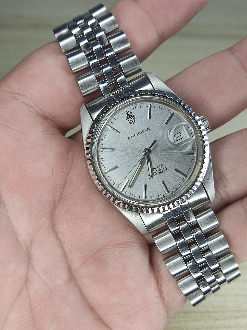 Sandoz automatic datejust homage, Luxury, Watches on Carousell