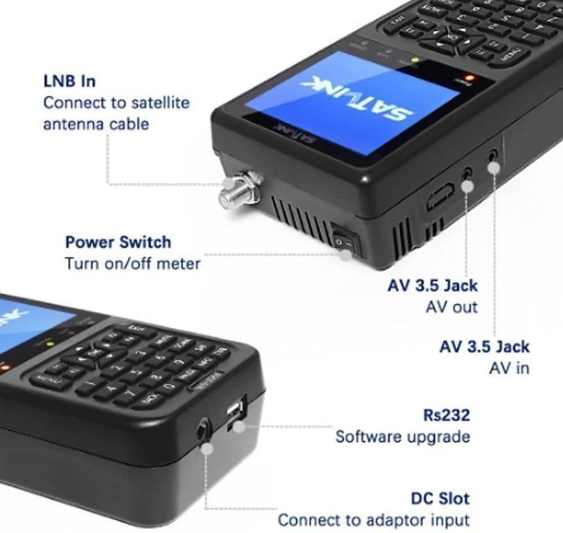 Satellite Finder Signal Meter, SATlink WS-6906 Satellite Signal Finder ...