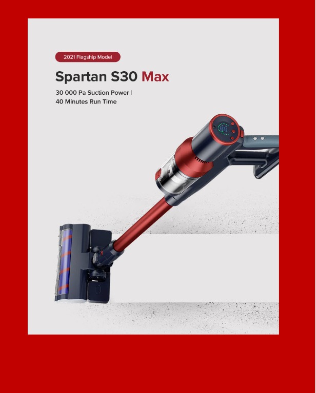 SPARTAN S30 MAX - 30,000pa / 30kpa Suction power | Cordless Handheld ...