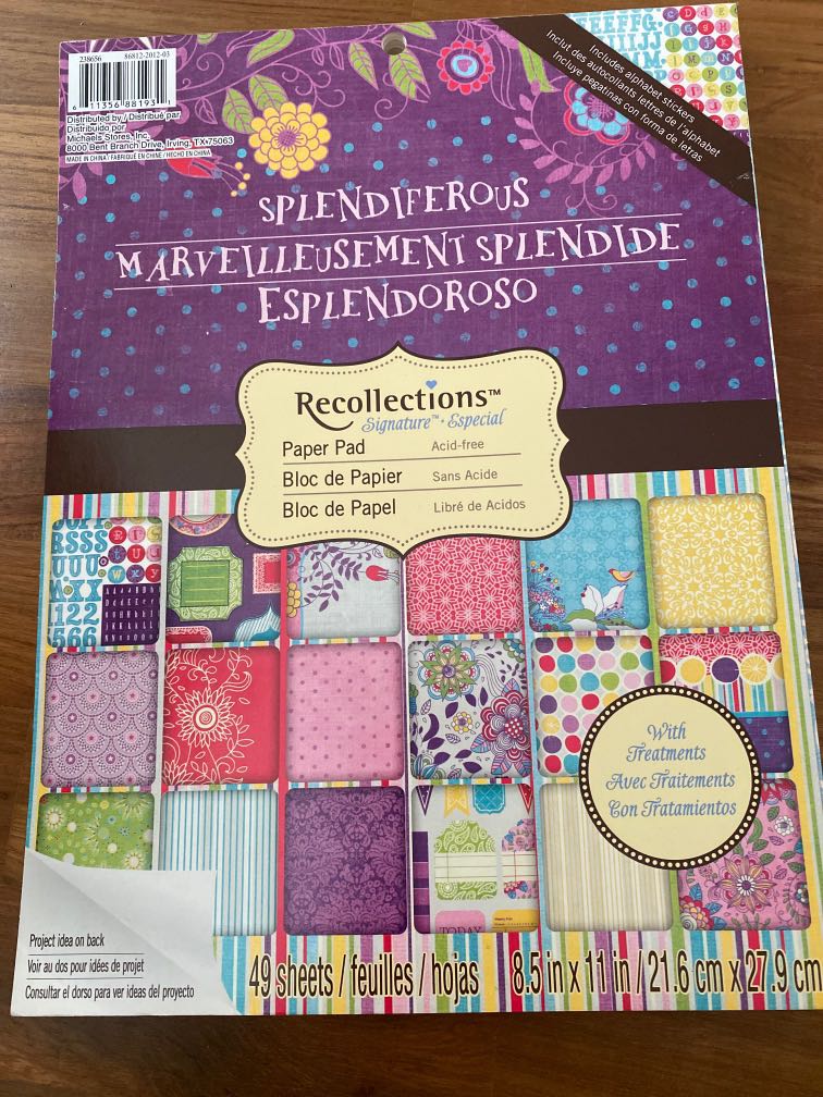 Thick stack of floral scrapbook paper, Hobbies & Toys, Stationery ...