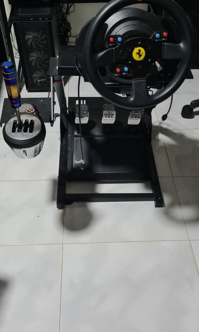 Thrustmaster T300 GTE full set come with stand., Video Gaming, Gaming ...