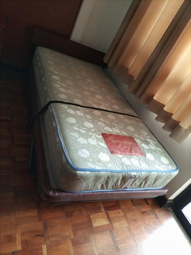 Upright Bed with Mattress 36x75x8.5, Furniture & Home Living, Furniture ...