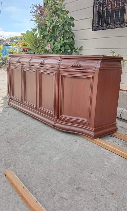 Vintage Narra Wood Sideboard Buffet Cabinet, Furniture & Home Living ...
