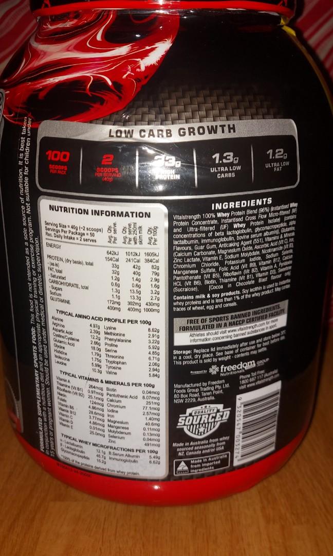 Vital strength whey protain, Health & Nutrition, Health Supplements ...