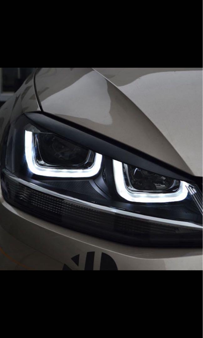 VW MK7/7.5 Golf/R-Line/GTI/R Headlight Eyelid Trim, Car Accessories ...