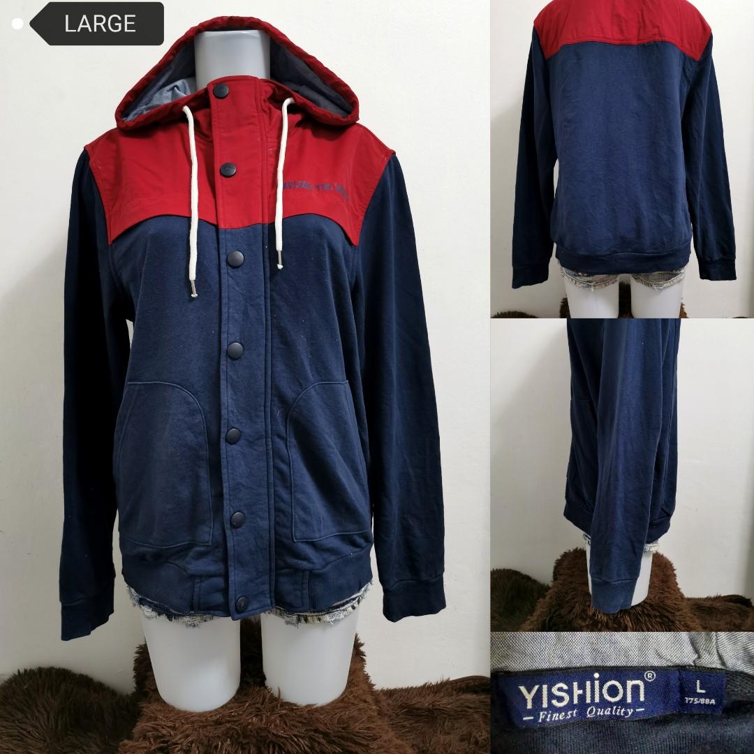 YISHION HOODIE JACKET FOR MEN, Men's Fashion, Coats, Jackets and Outerwear on Carousell