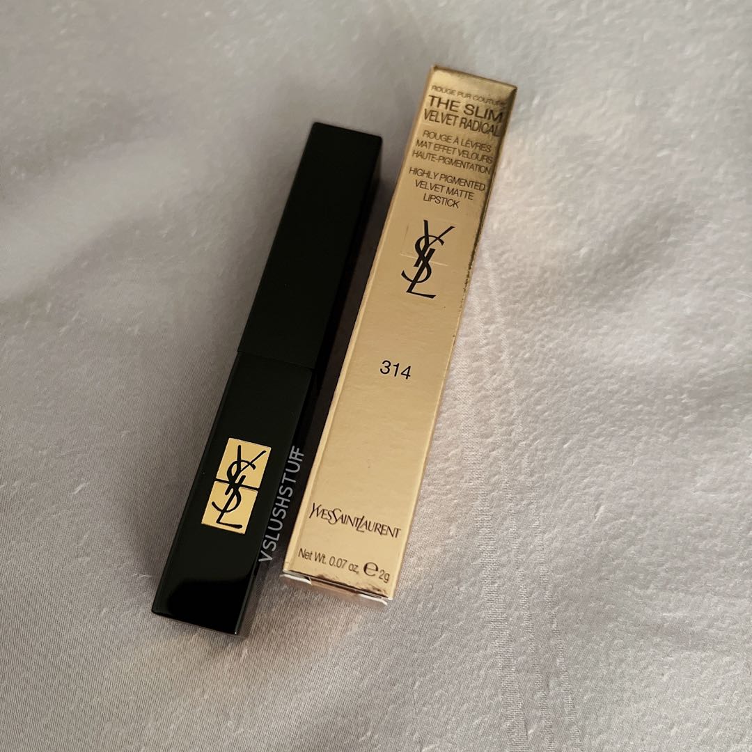 YSL 314 The Slim Velvet Radical Lipstick, Beauty & Personal Care, Face, Makeup on Carousell
