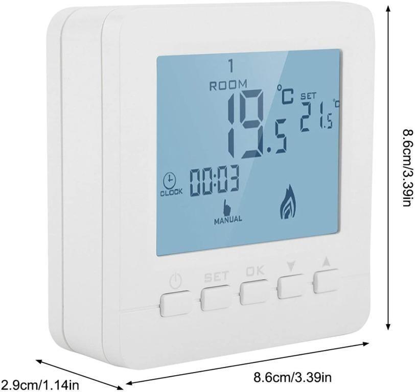 Zerodis Smart Digital Thermostat Programmable Thermostat with Clear Comfort LCD Display Wirless ...