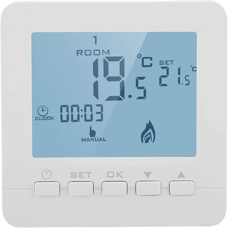 Zerodis Smart Digital Thermostat Programmable Thermostat with Clear Comfort LCD Display Wirless ...