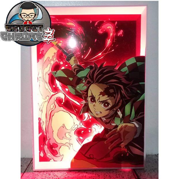 3D LED Sintra Board Mural Wall Frame | Demon Slayer, Furniture & Home ...