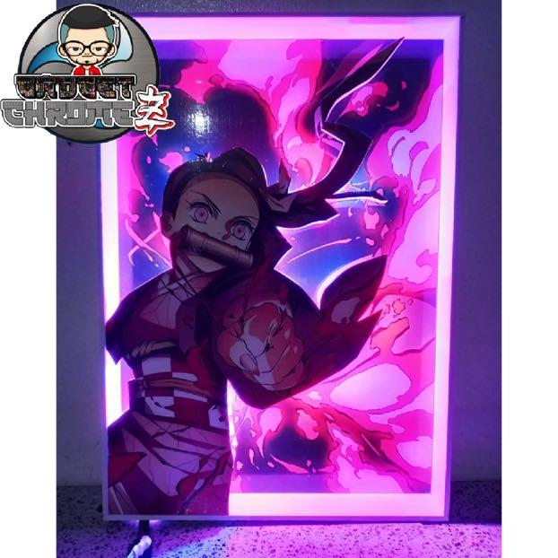 3D LED Sintra Board Mural Wall Frame | Demon Slayer, Furniture & Home ...