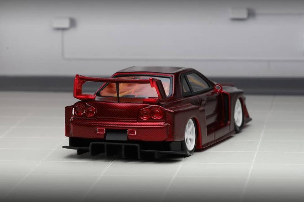 [預購] Stance Hunters 1:64 GT-R R34 LB改裝版 Red Carbon紅色碳纖版 限量199台, 興趣及遊戲 ...