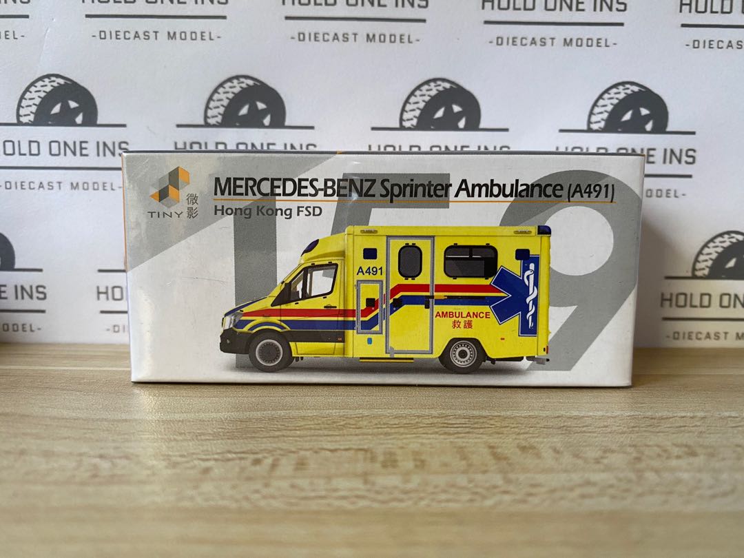 [ Wtsapp gp優先po車 ] 微影tiny 159 Mercedes-Benz Sprinter Ambulance A491 消防救護車 黃色, 興趣及遊戲, 玩具 & 遊戲類 on ...
