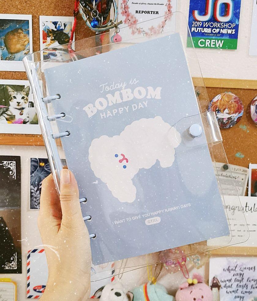 A5 Blue Pastel Aesthetic Notebook with Grid Refills, Hobbies & Toys ...