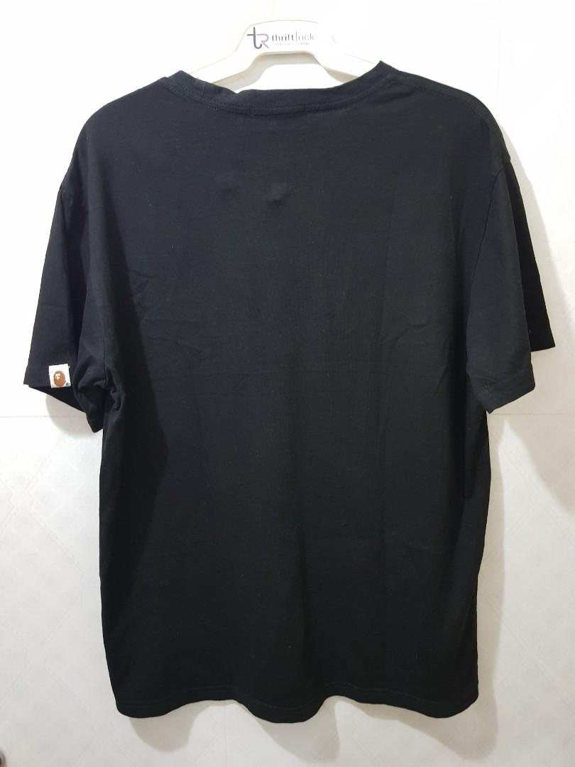 A BATHING APE (APE SHALL NEVER KILL APE) BLACK TSHIRT, Men's Fashion, Tops & Sets, Tshirts ...