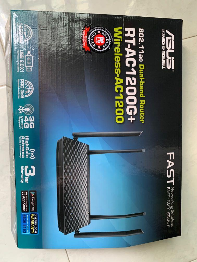 ASUS dual-band router & Huawei optical network terminal, Computers ...