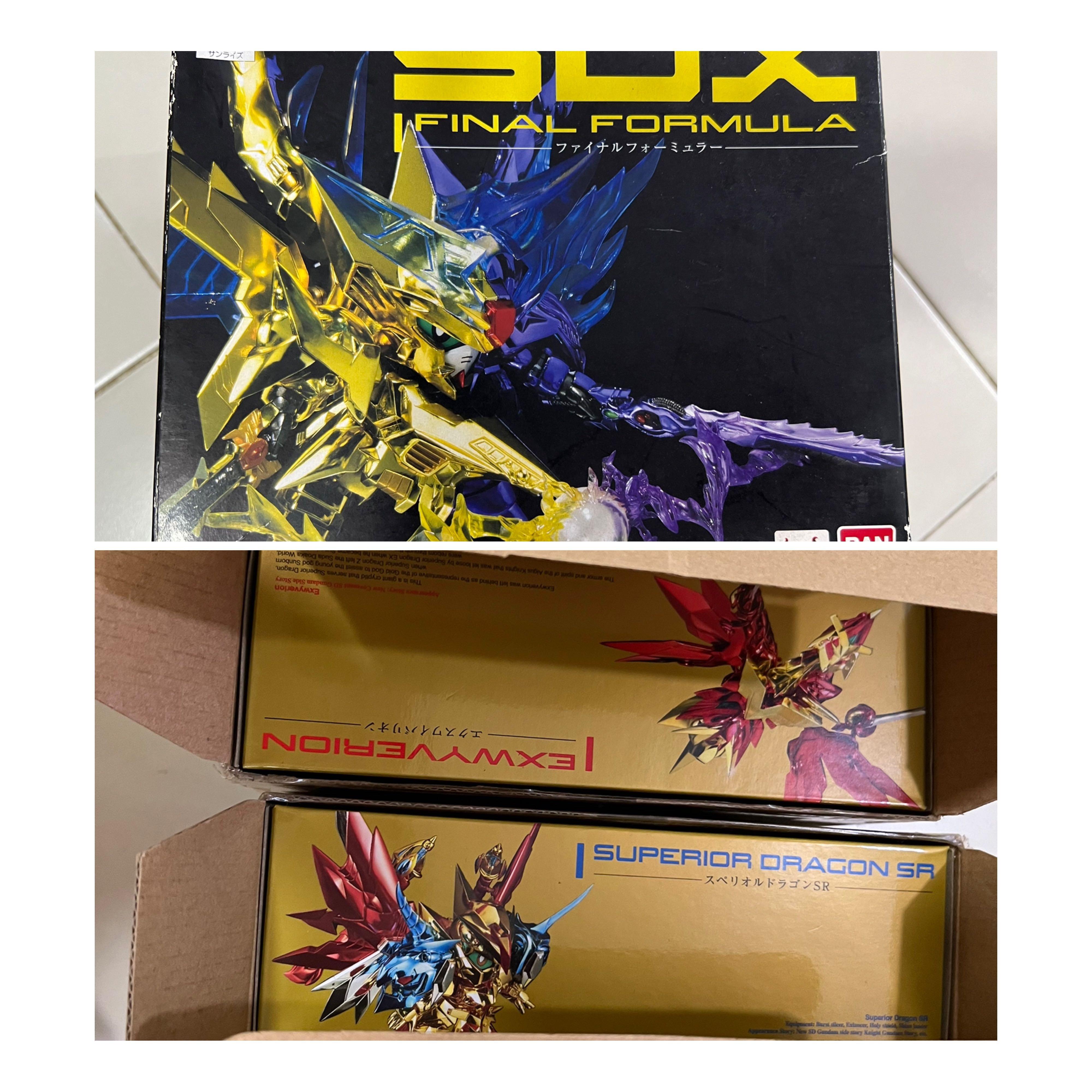 Bandai SDX Final Formula Gundam Superior Dragon SR and Exwyverion with brown shipper box brand ...