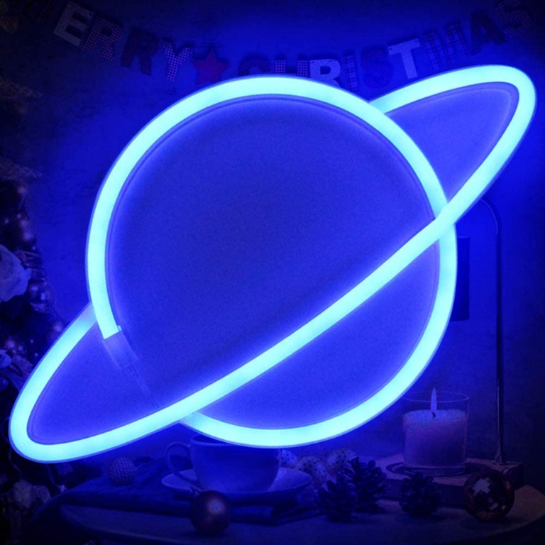 Blue Planet Neon Signs Led Kids Neon Signs Led Neon Wall Light Battery ...