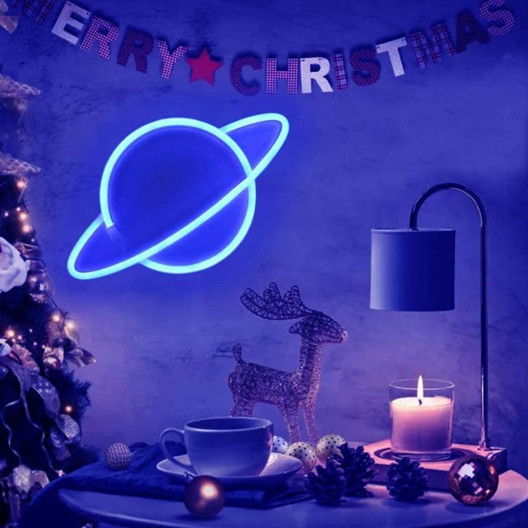 Blue Planet Neon Signs Led Kids Neon Signs Led Neon Wall Light Battery ...