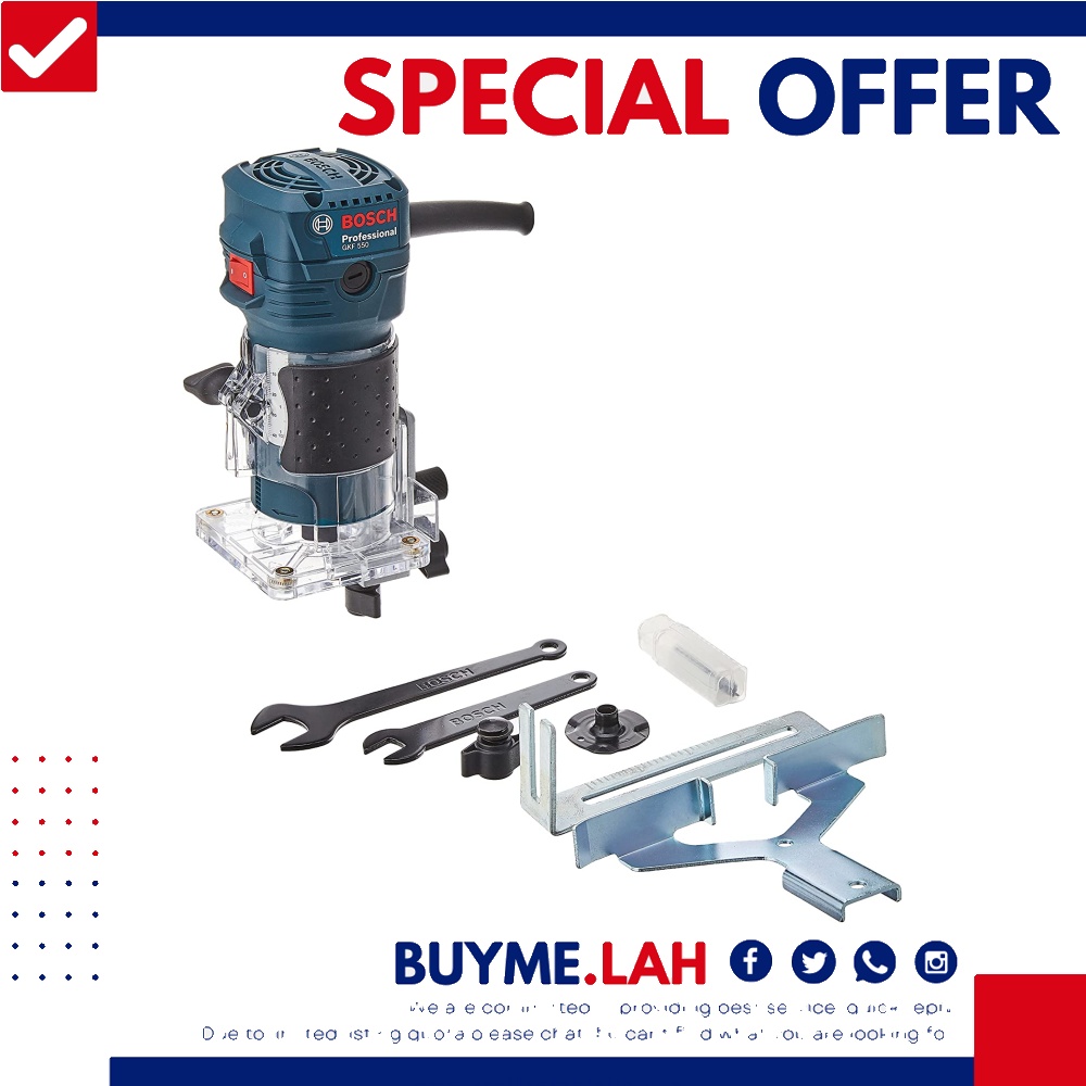 Bosch GKF 550 Professional Palm Router Trimmer, 550W, Furniture & Home ...