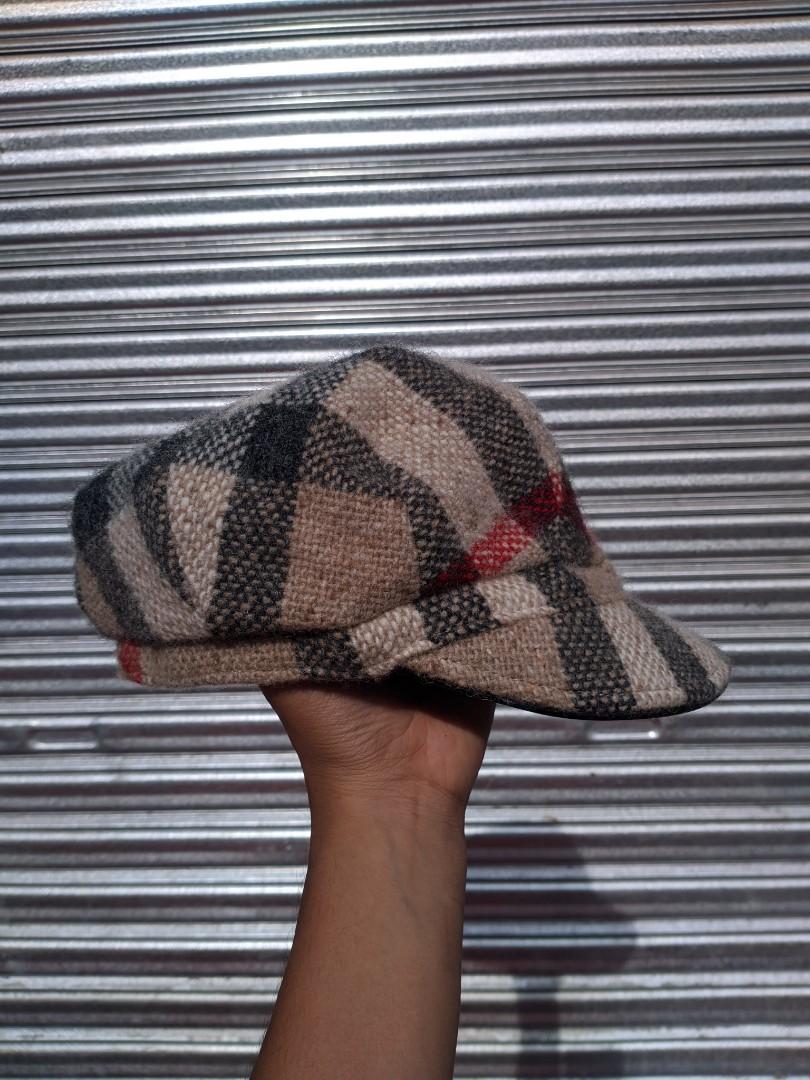 BURBERRY BERET HAT NOVA PLAID, Men's Fashion, Watches & Accessories ...