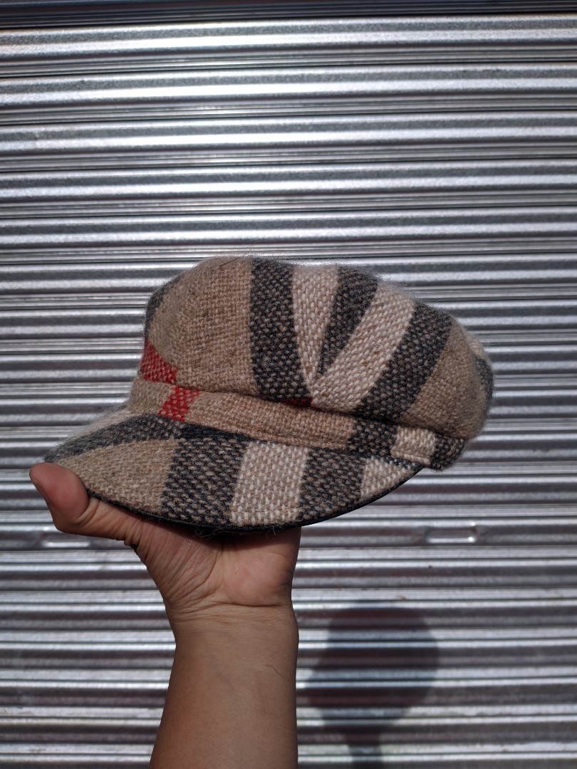 BURBERRY BERET HAT NOVA PLAID, Men's Fashion, Watches & Accessories ...