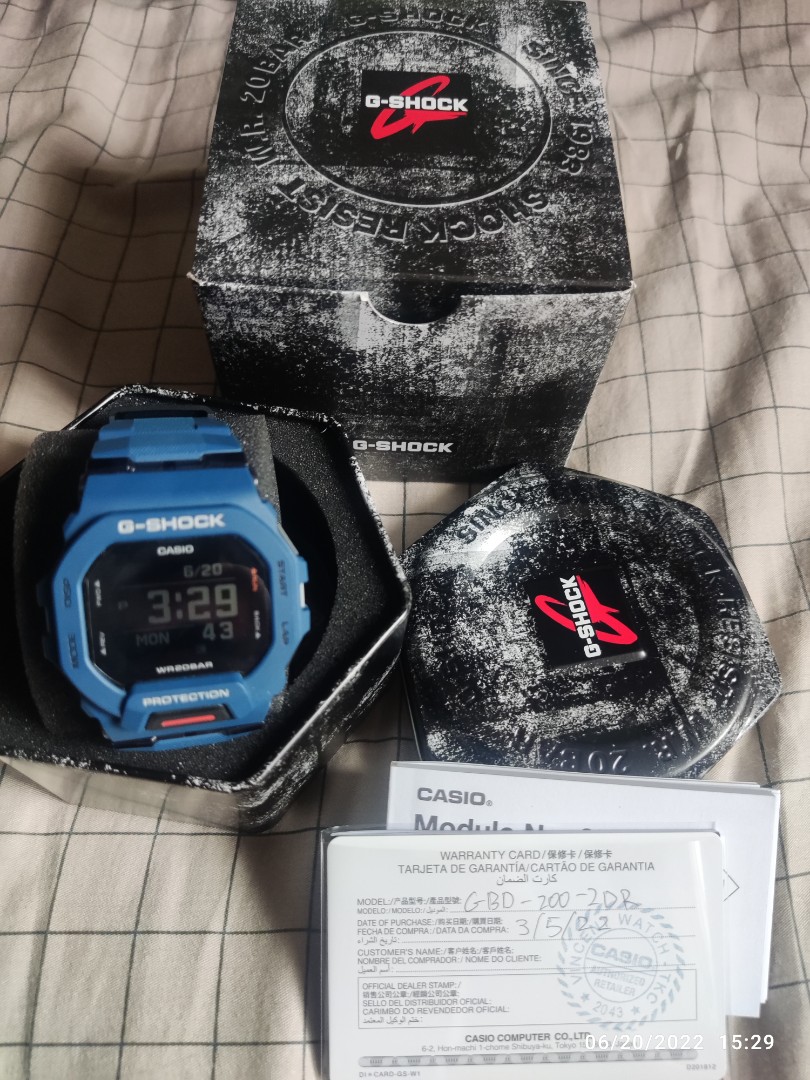 casio GBD 200 2DR blue g-shock smartwatch, Mobile Phones & Gadgets ...