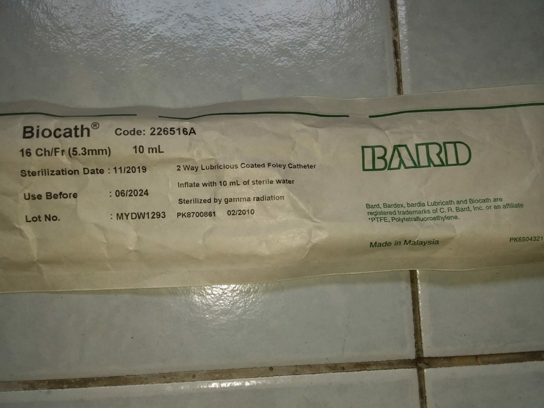 Catheter (Biocath), Health & Nutrition, Medical Supplies & Tools on ...