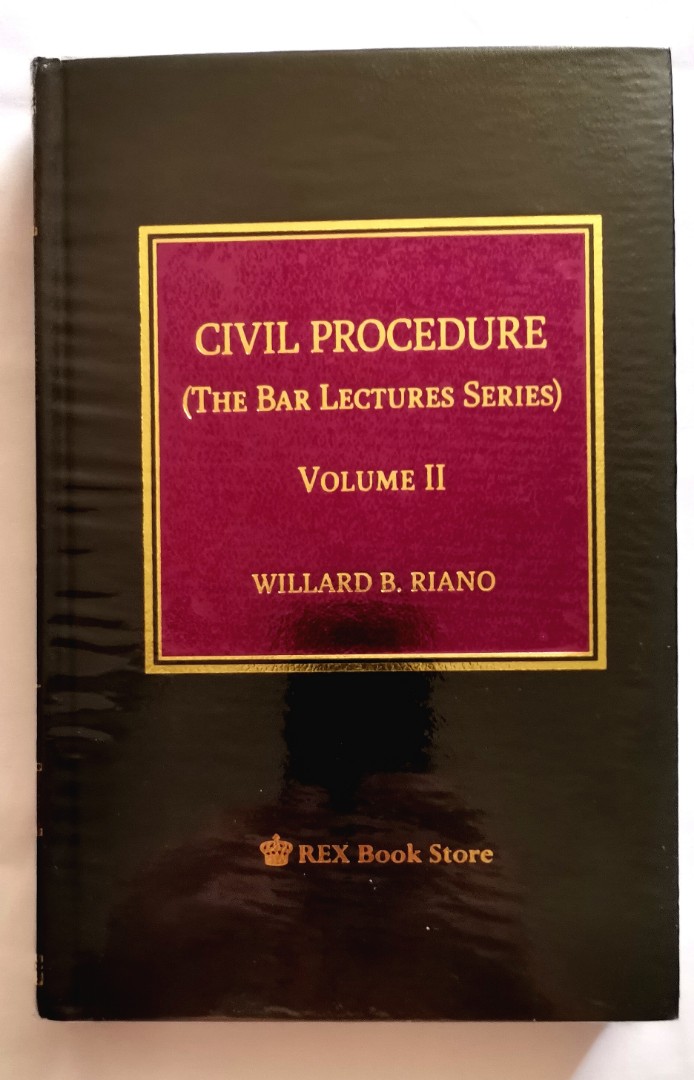 Civil Procedure Vol 2, Riano 2019, Hobbies & Toys, Books & Magazines ...