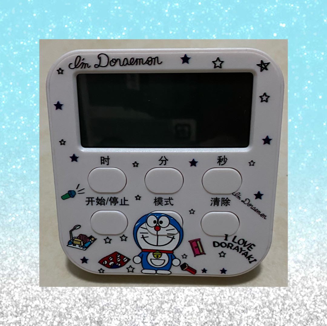Doraemon Magnetic Digital Timer with Clock, Furniture & Home Living ...