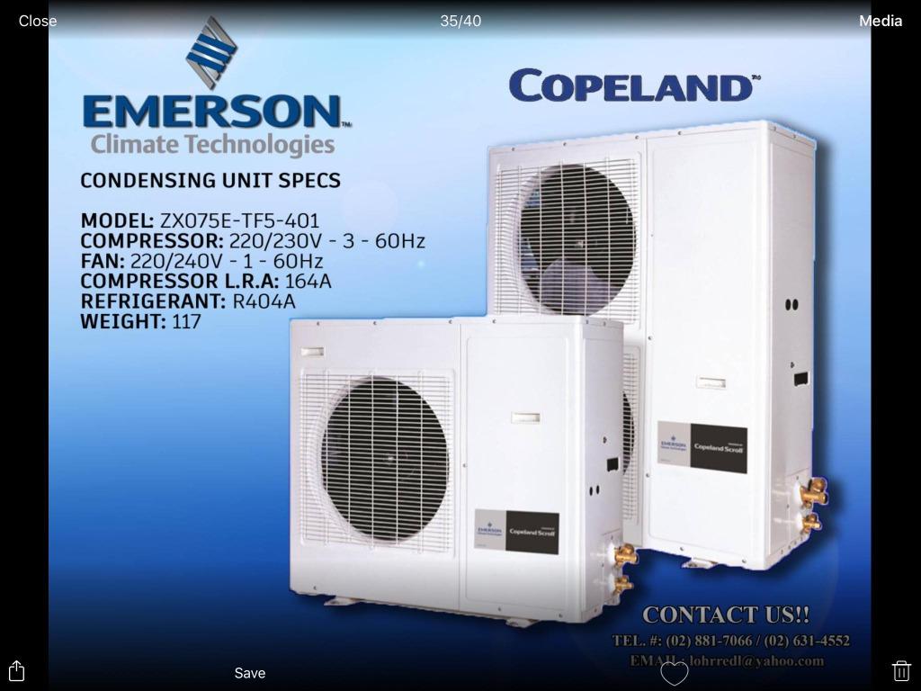 EMERSON - COPELAND CONDENSING UNIT, TV & Home Appliances, Air ...