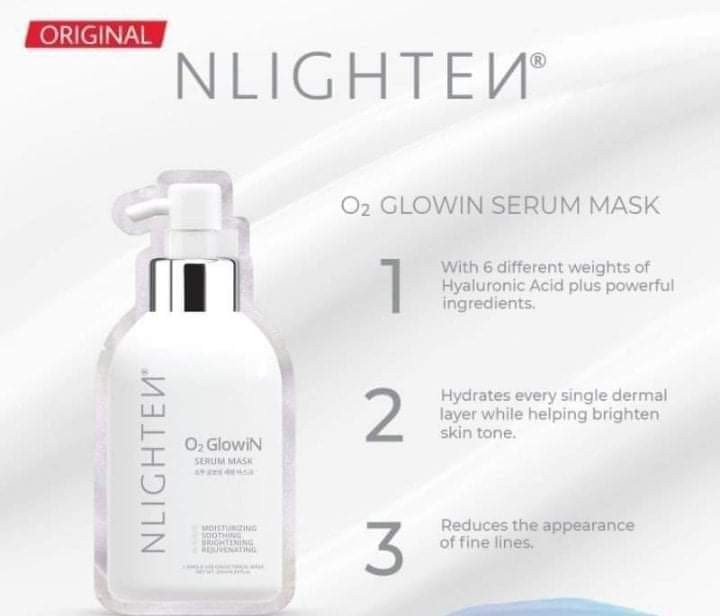 NLIGHTEN O2 Glowing Serum Mask, Beauty & Personal Care, Face, Face Care ...