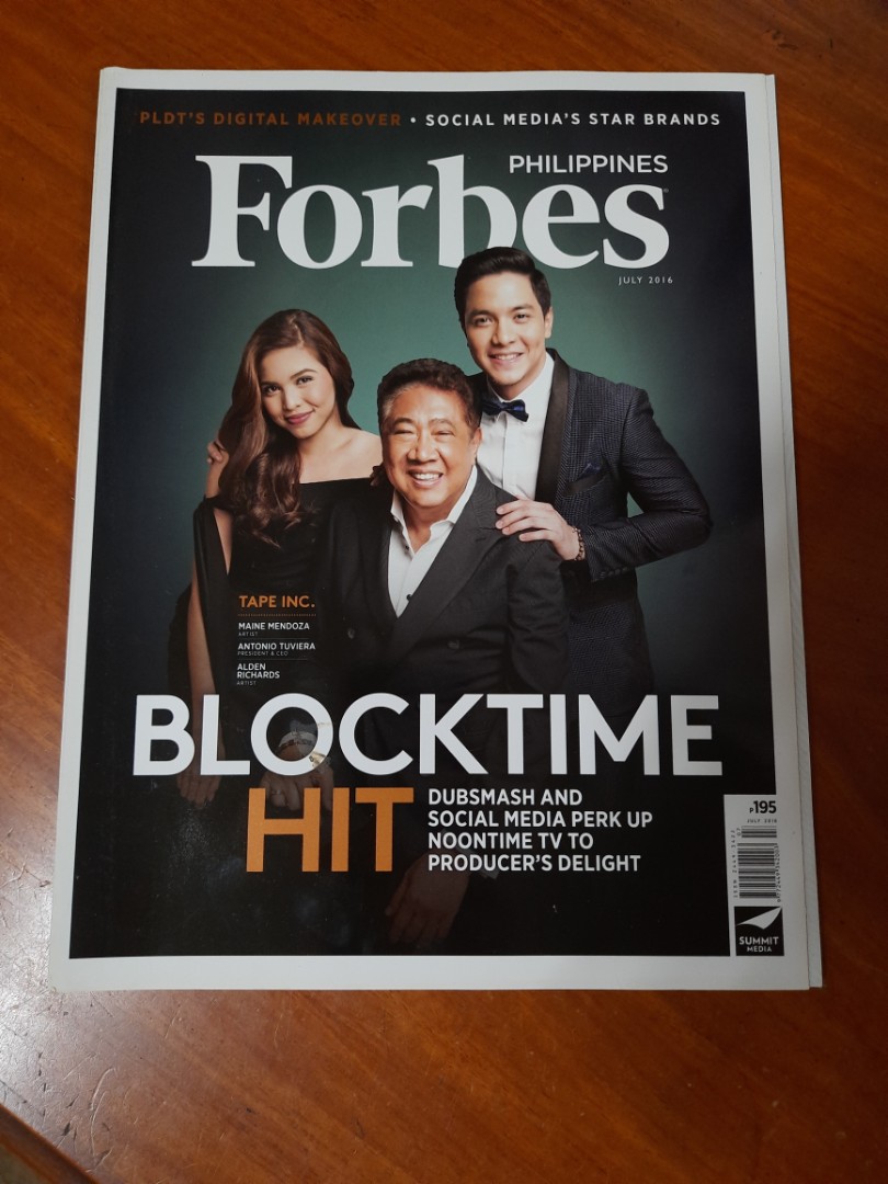 Forbes magazine Aldub maine mendoza x alden richards, Hobbies & Toys ...