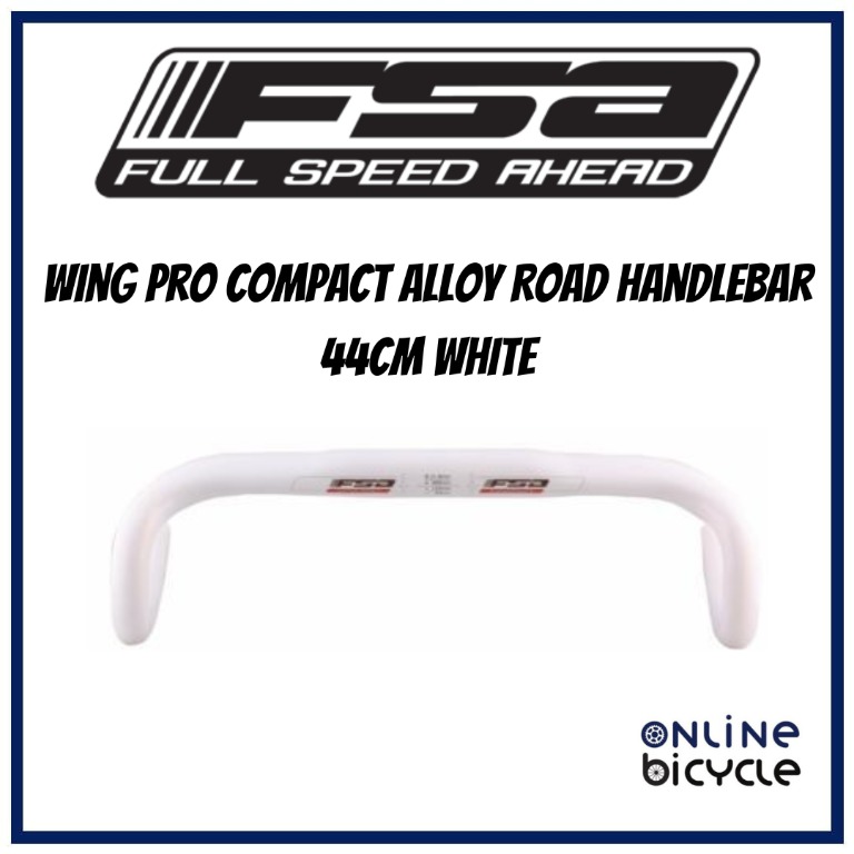 FSA Wing Pro Compact Alloy Road Handlebar 44cm White for Bicycle and ...