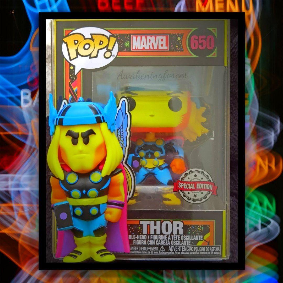 Funko Marvel Avengers Thor Black light pop and Funko soda vinyl chase ...
