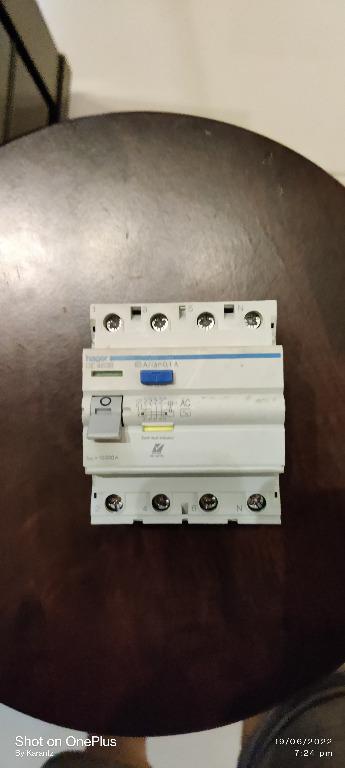 Hager CE463B 63AMP 4 POLE 100mA RCCB ELCB RCB RCD, TV & Home Appliances ...