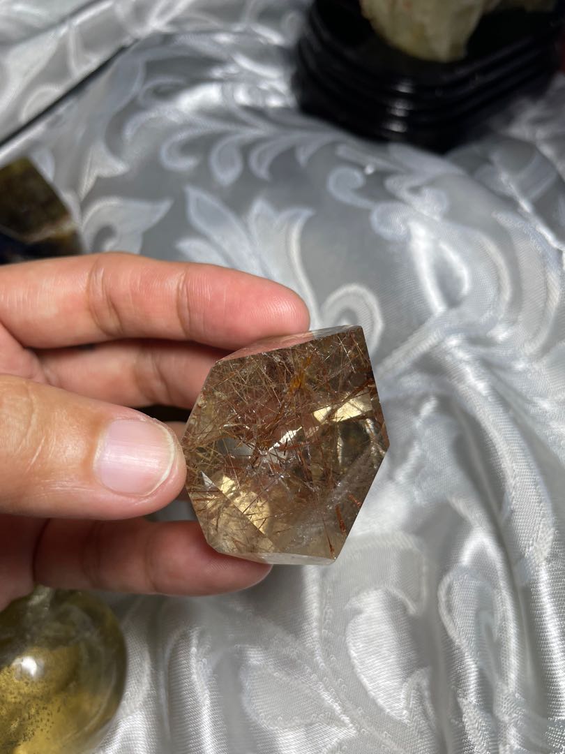 High quality red rutilated quartz freeform, Furniture & Home Living ...