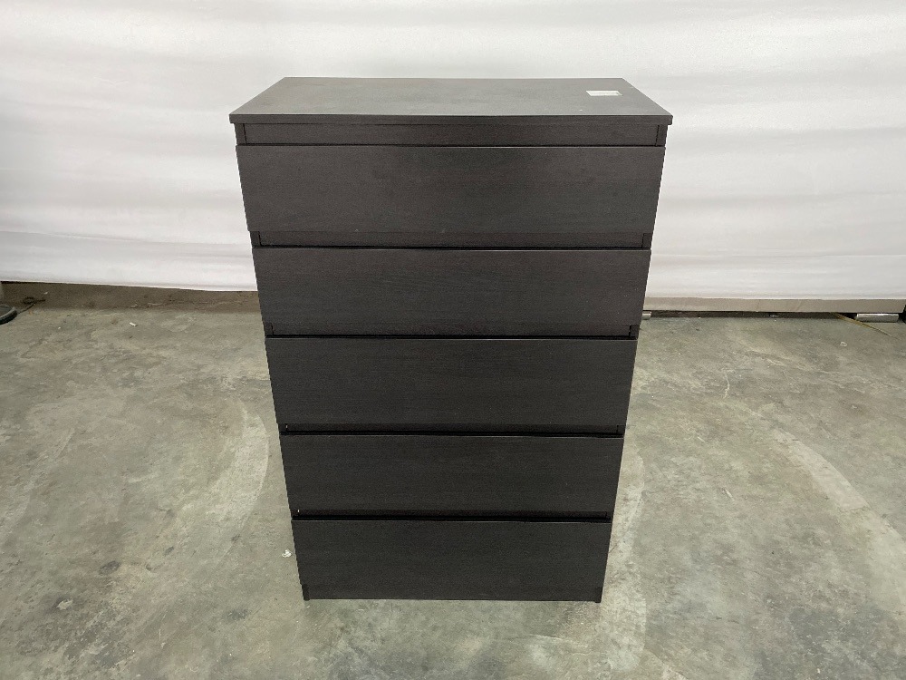 IKEA MALM 5-Tier Chest Of Drawers / IKEA MALM Almari Laci 5 Tingkat, Furniture & Home Living ...