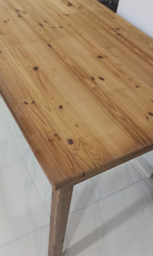 Ikea wooden table, Furniture & Home Living, Furniture, Tables & Sets on ...