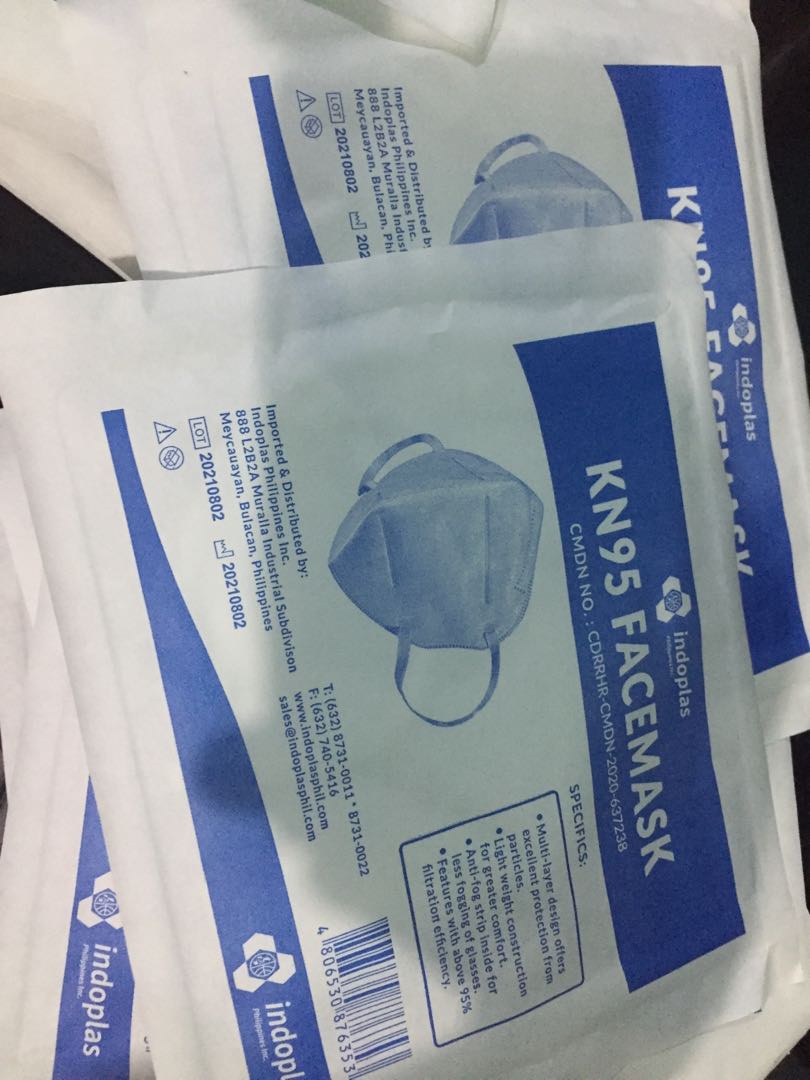 Indoplas Single Pack KN95 Mask/ Dozen, Health & Nutrition, Medical ...