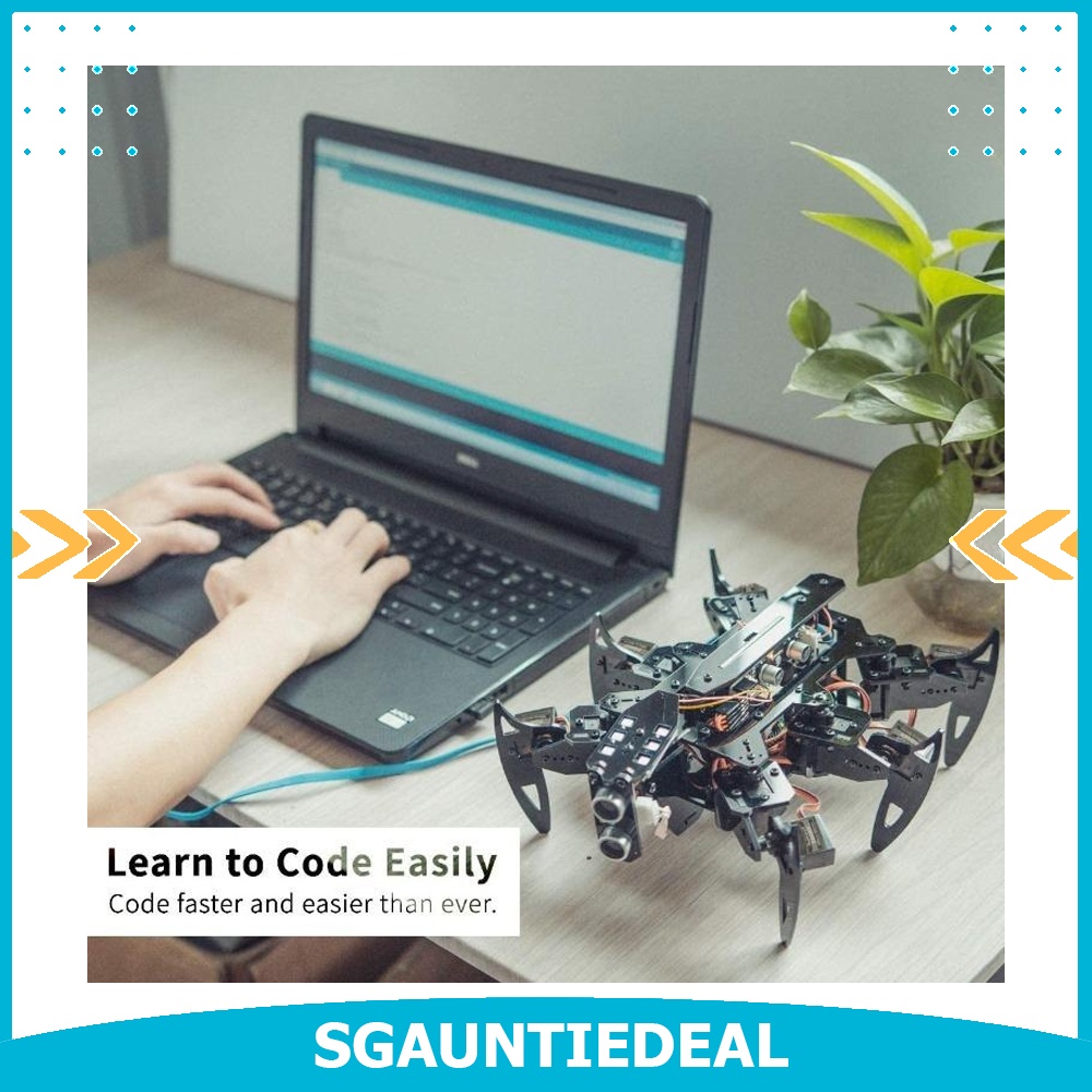 Instock Adeept Hexapod Spider Robot Kit Compatible With Arduino Android App And Python Gui