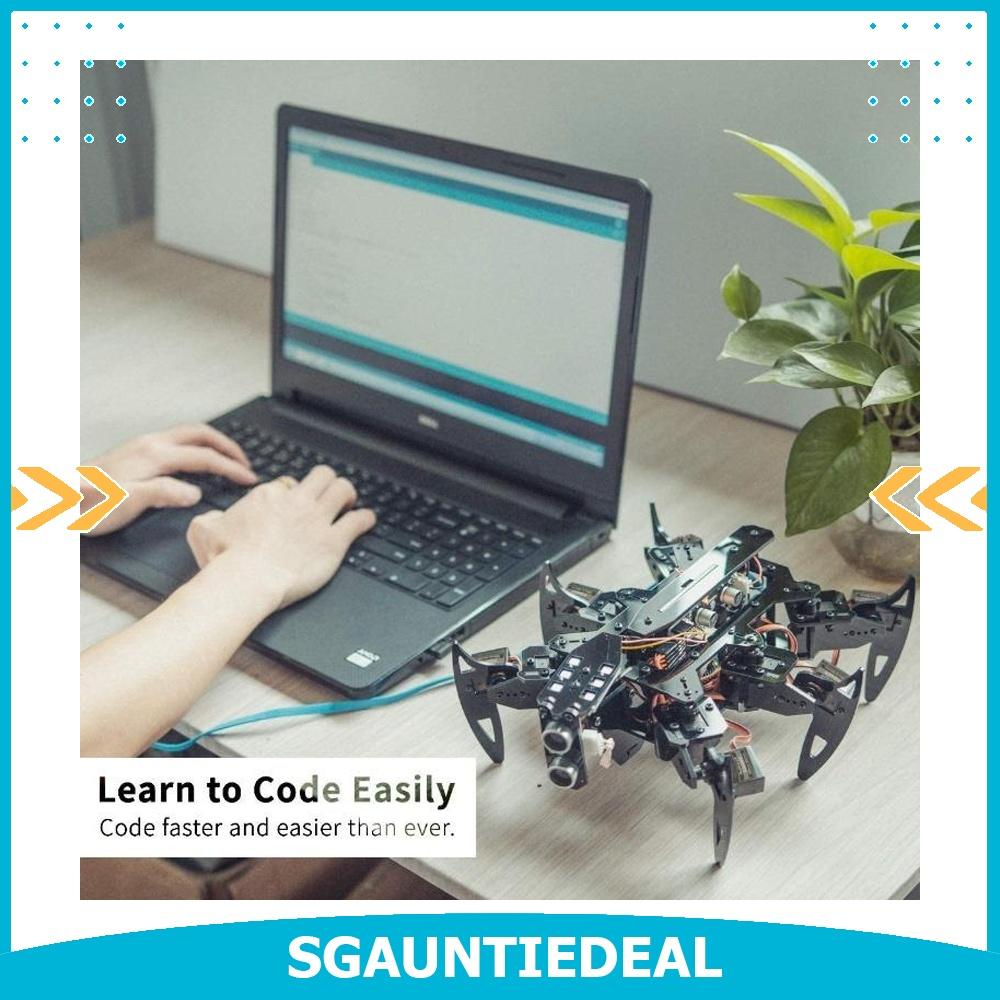 [instock] Adeept Hexapod Spider Robot Kit Compatible with Arduino Android APP and Python GUI ...