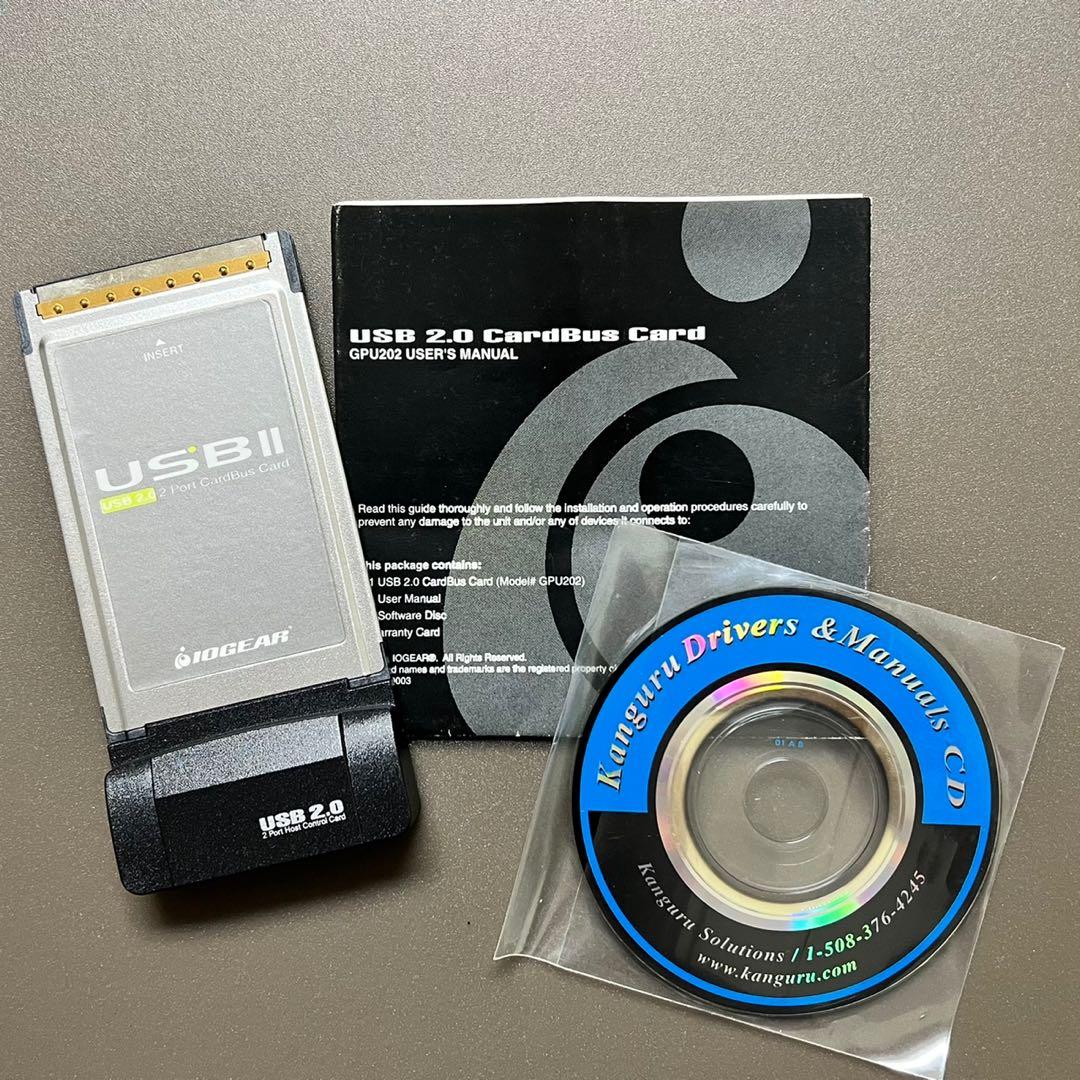 IOGEAR USB 2.0 2-Port CardBus Card Model GPU202, Computers & Tech ...
