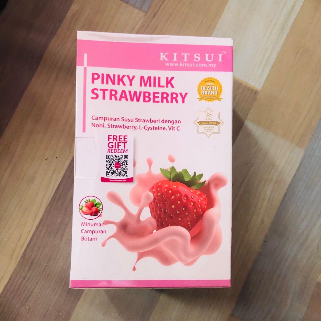 Kitsui Pinky Milk Strawberry 15s, Health & Nutrition, Health ...
