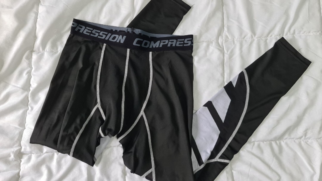 LONG COMPRESSION, Men's Fashion, Activewear on Carousell