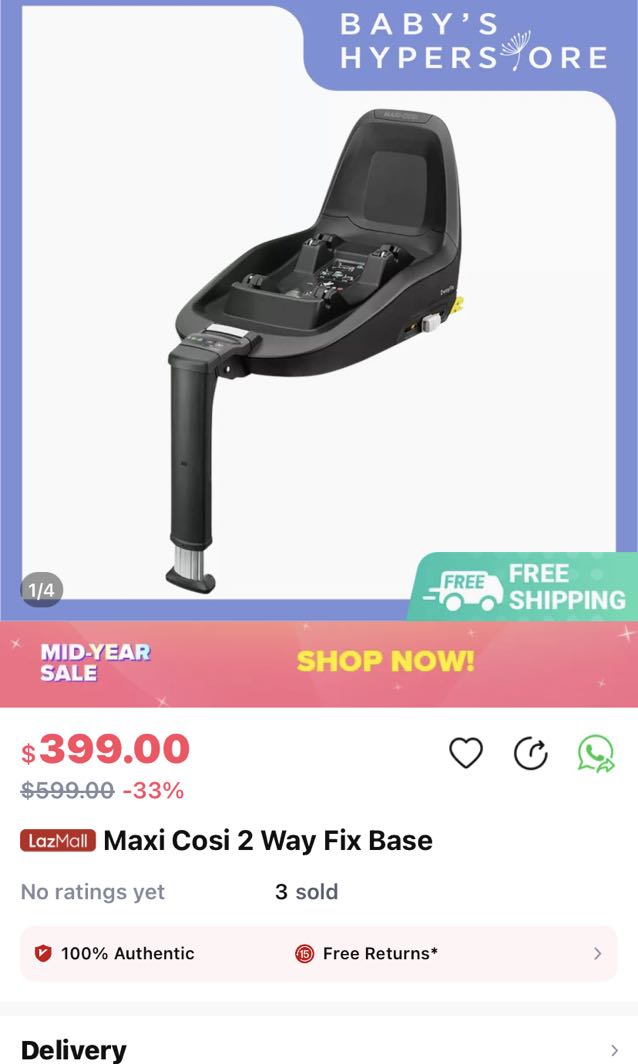 Maxi cosi 2 way fix base BRAND NEW, Babies & Kids, Going Out, Car Seats ...