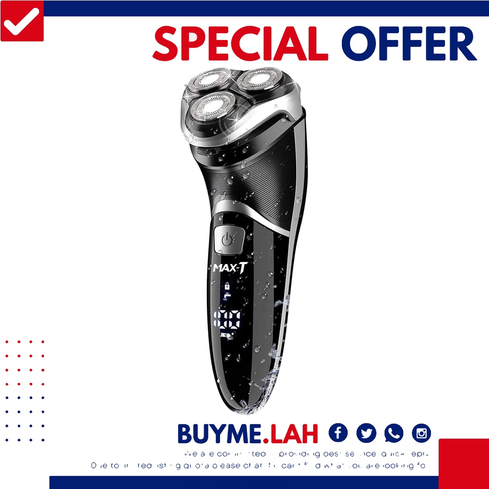 MAX-T Men's Electric Shaver - Corded and Cordless Rechargeable 3D ...